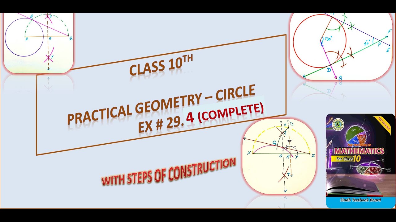 Class 10th | Ex 29.4 (complete) Practical Geometry-Circle || New ...
