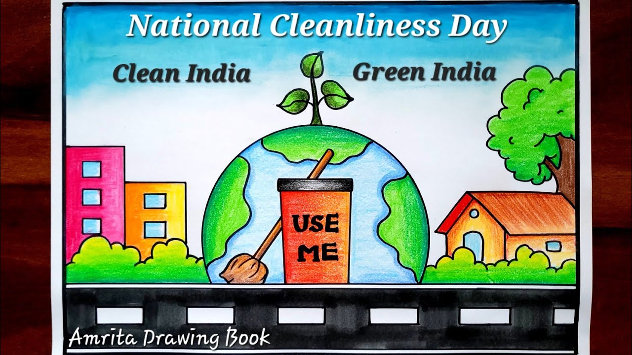 Swachh Bharat Abhiyan Drawing /How to Draw Clean India Poster /Drawing ...