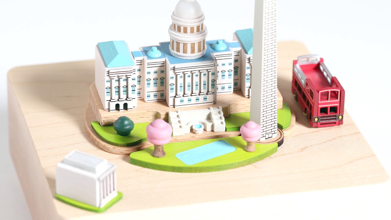 Washington D.C. Wooden Music Box - YouTube