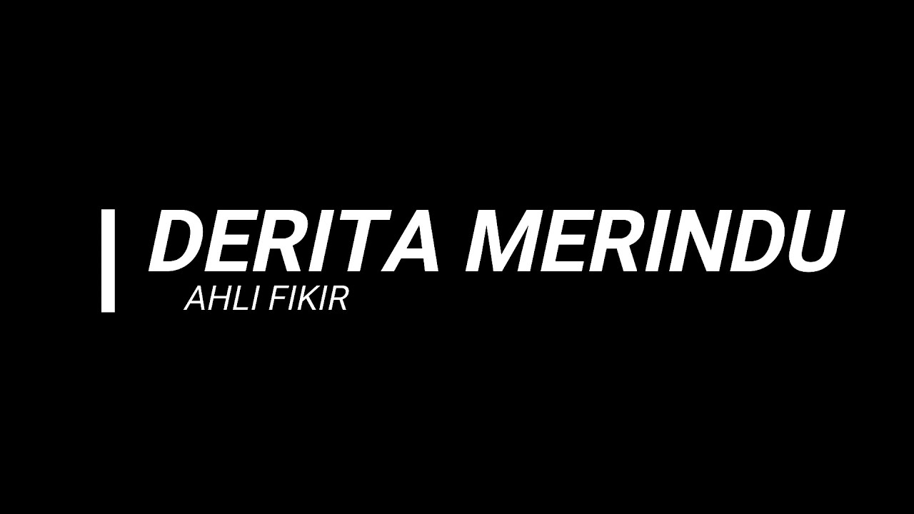 Derita Merindu - Ahli Fikir (karaoke) - YouTube