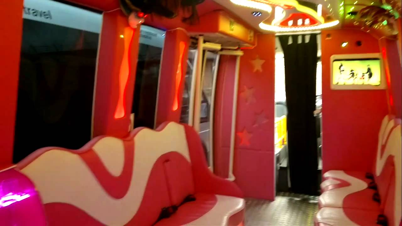 pink limo bus optare alero (5). - YouTube