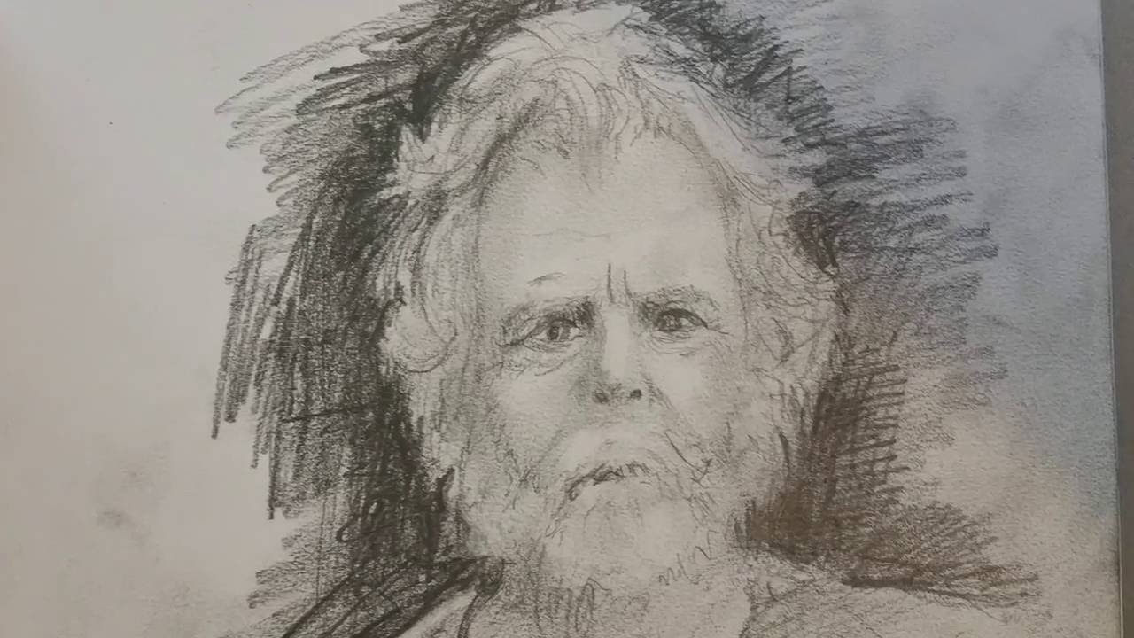 Small sketch of Bob Weir with a plain ole #2 pencil timelapse - YouTube