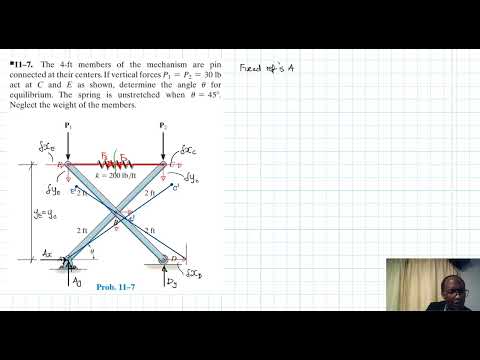 11–7 Virtual Work (Chapter 11: Hibbeler Statics) Benam Academy - YouTube