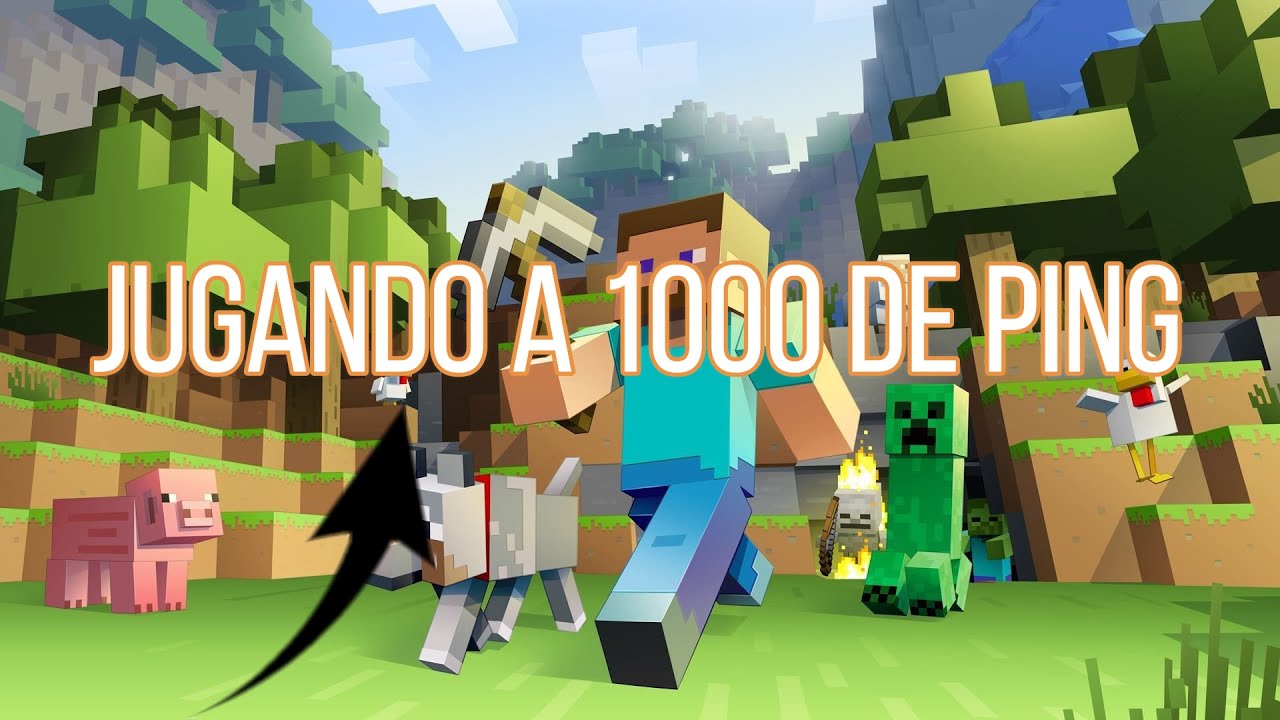 jugando a 1000 de ping Minecraft - YouTube