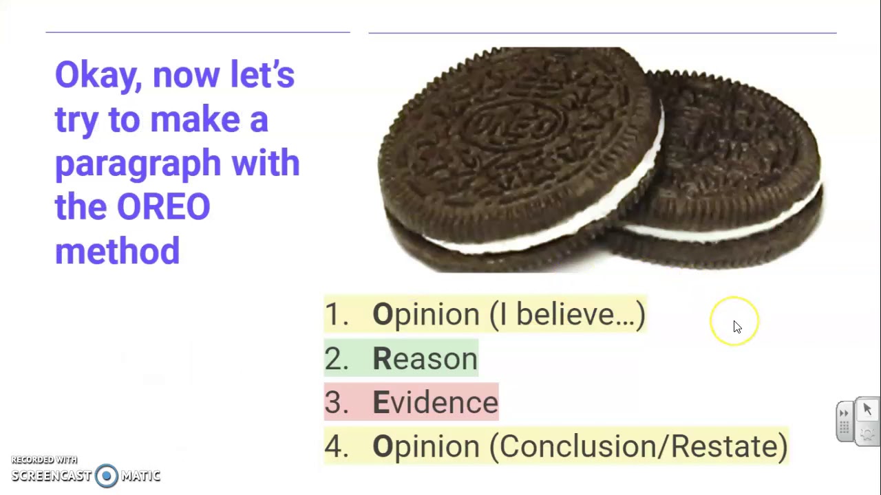Persuasive Writing OREO - YouTube