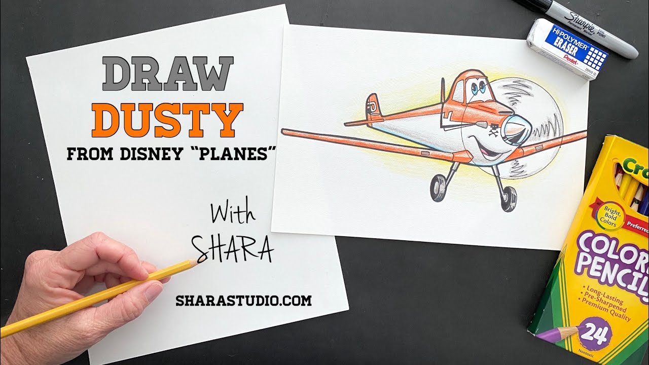 How to draw Dusty From Disney Planes - YouTube