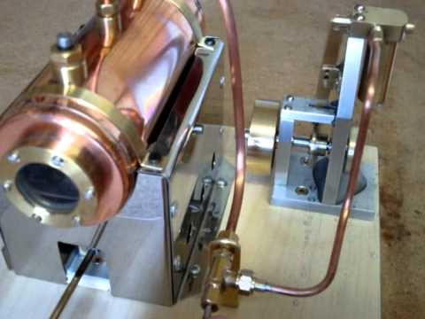 Wobble disc steam engine #14 by Elmer and scratch built boiler, - YouTube
