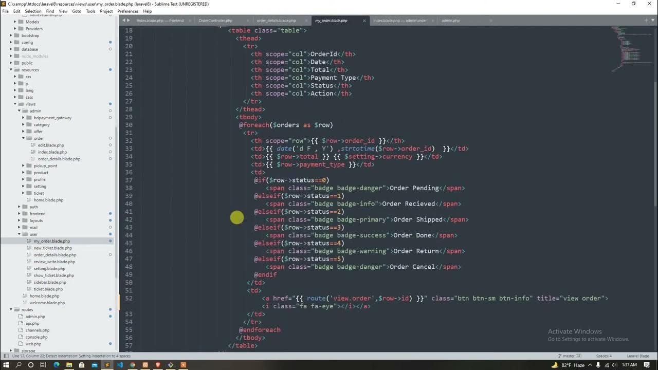 85 Order Complete Laravel advanced ecommerce tutorial step by step22 - YouTube