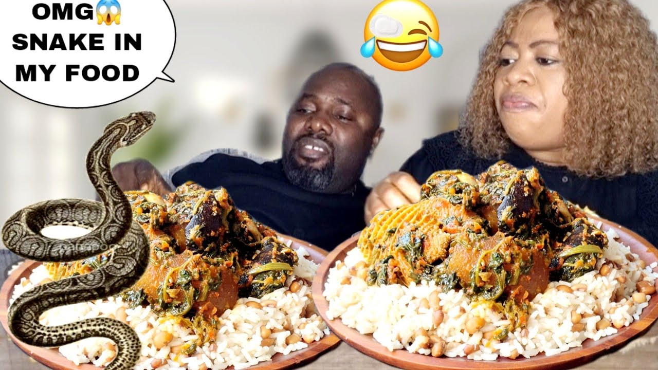 SNAKE PRANK ON MY HUSBAND*Very Funny* RICE AND BEANS + SPINACH SOUP ...