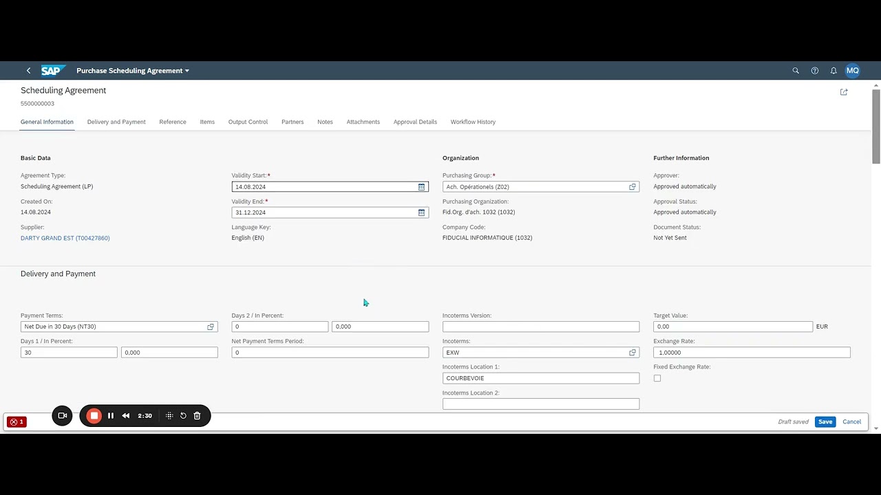 SAP ME38 Gestion de l’échéancier - YouTube