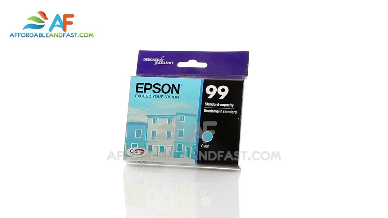 Epson 99 — T099220 Cyan Ink Cartridge - YouTube