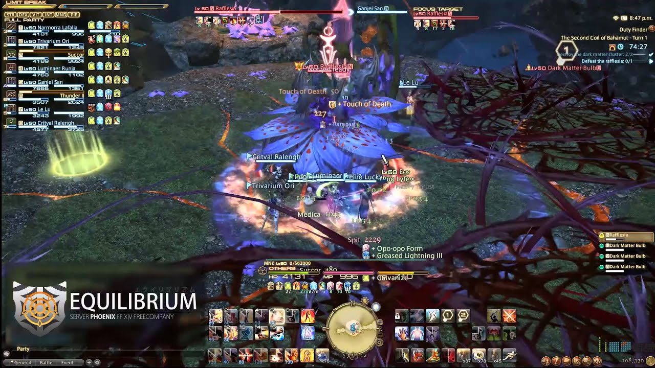 [FFXIV] Second Coil of Bahamut Turn 1 - Rafflesia - Monk POV - YouTube