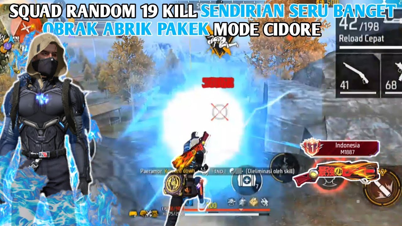 SQUAD RANDOM MATCH !! SERU BANGET OBRAK ABRIK PAKEK MODE CIDORE - FREEFIRE INDONESIA - YouTube