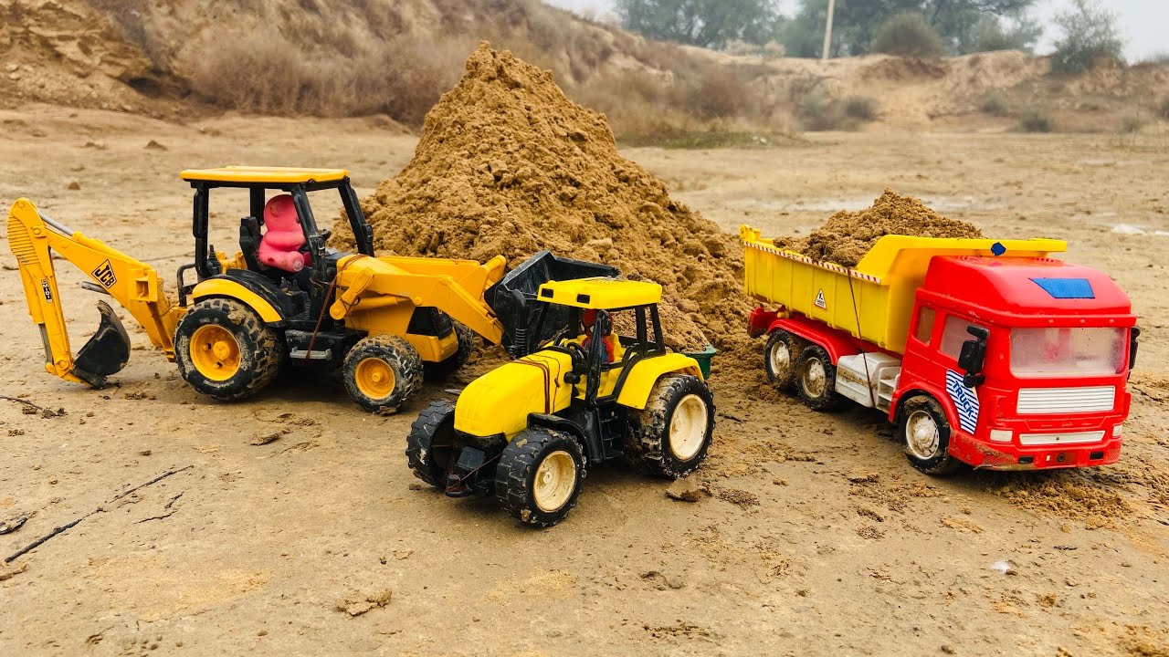 Cartoon Scania Truck Stuck due to Bridge Broken | JCB Loading Tractor ...