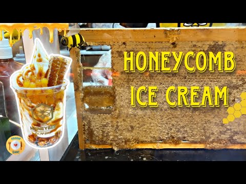 Cafe Vlog / Honeycomb Ice Cream Making from Honey Bee in Singapore ...