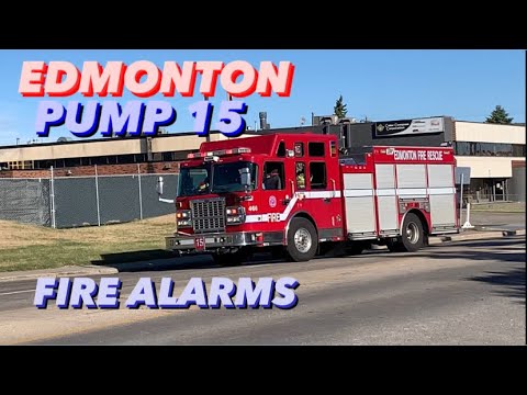 EFRS | Edmonton Fire Rescue Pump 15 Responding HOT to Alarms - YouTube