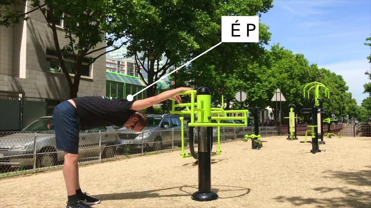 Pôle stretch, agrès fitness de plein air - Gamme Fitness - YouTube