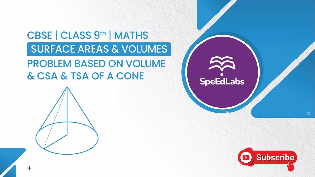 CBSE | Class 9th | Maths | Surface Areas & Volumes | Problem based on ...