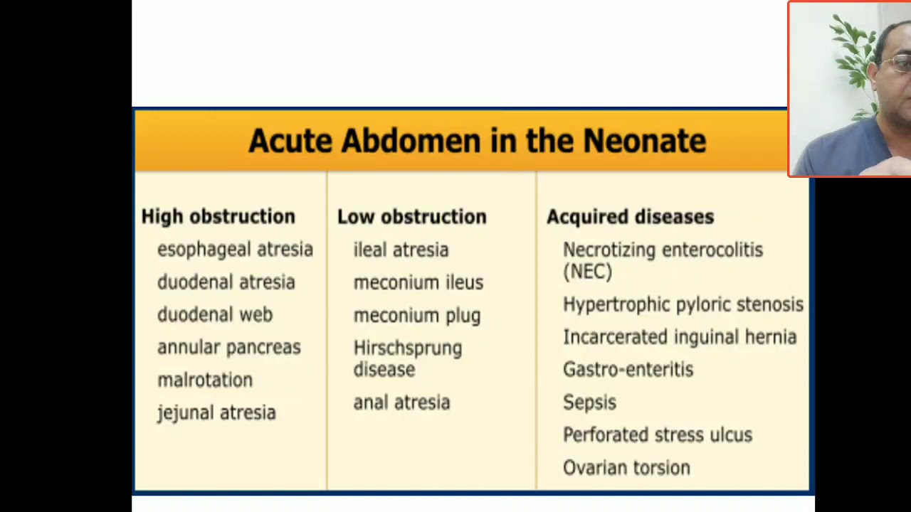 Causes of acute abdomen in neonates, congenital intestinal obstruction ...