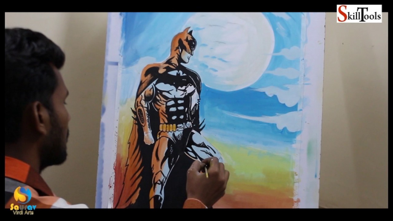 HOW TO MAKE BATMAN | PAINTING | SKILLTOOLS | JASWANT SULTANPUI - YouTube