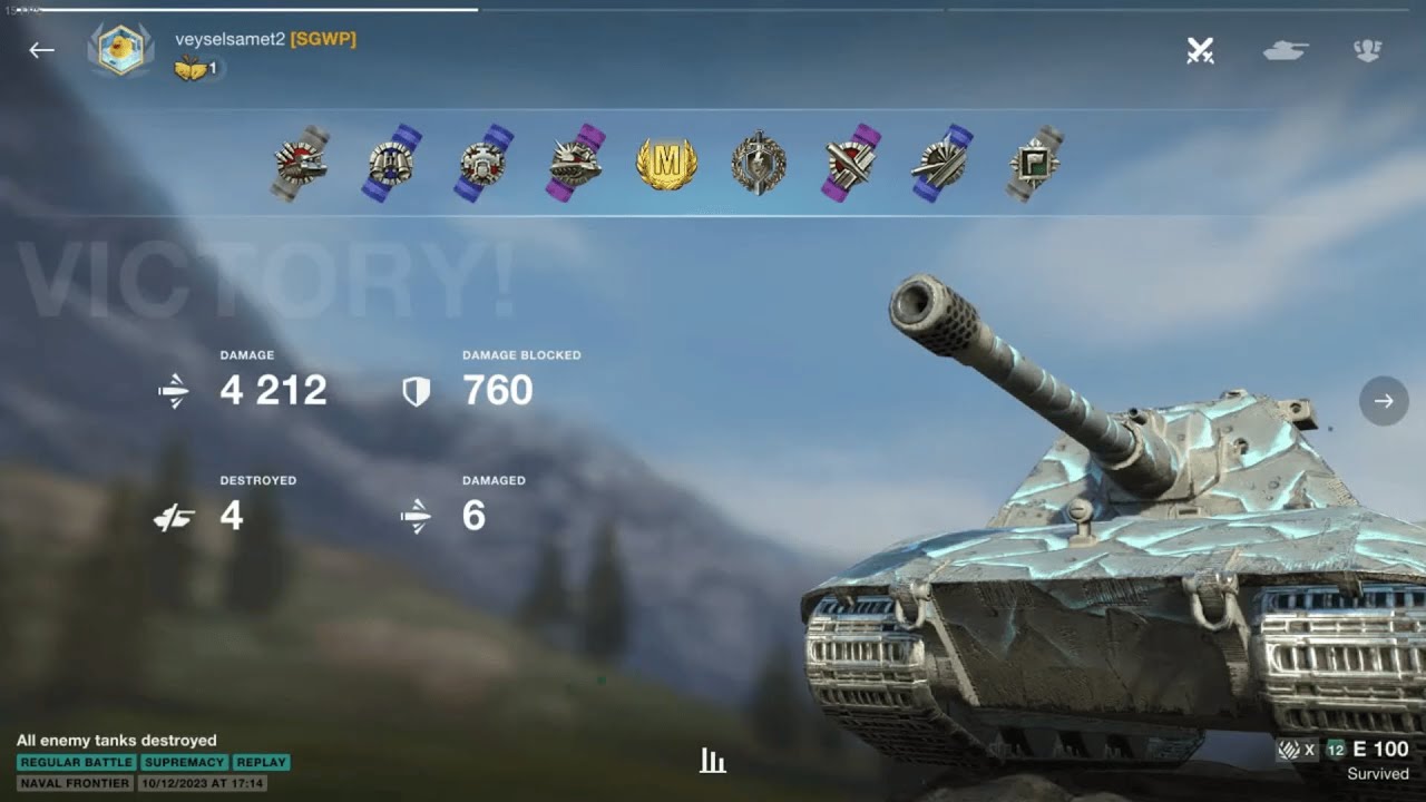 E100 • Mastery Badge • World of Tanks Blitz - YouTube