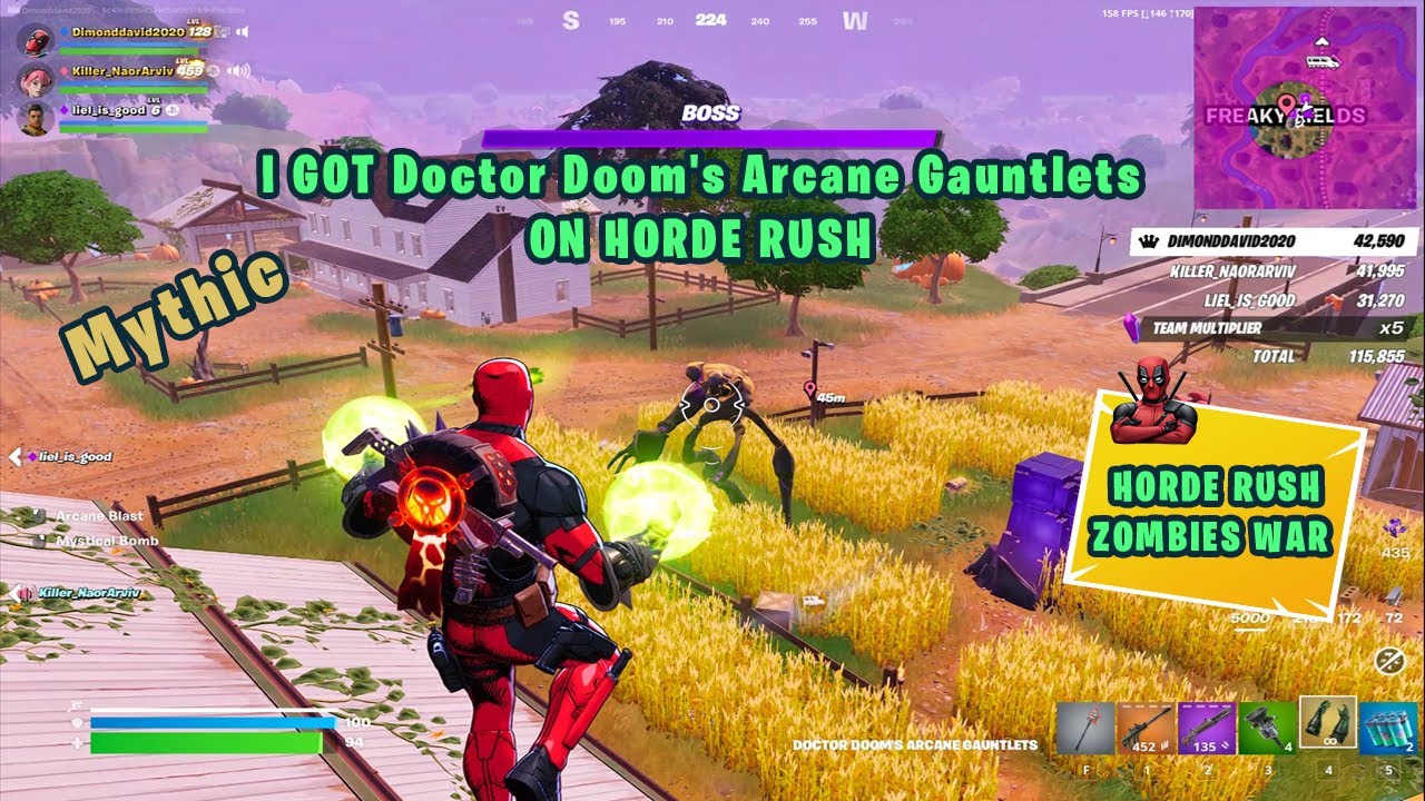 I GOT Doctor Doom's Arcane Gauntlets ON HORDE RUSH | Fortnite - YouTube