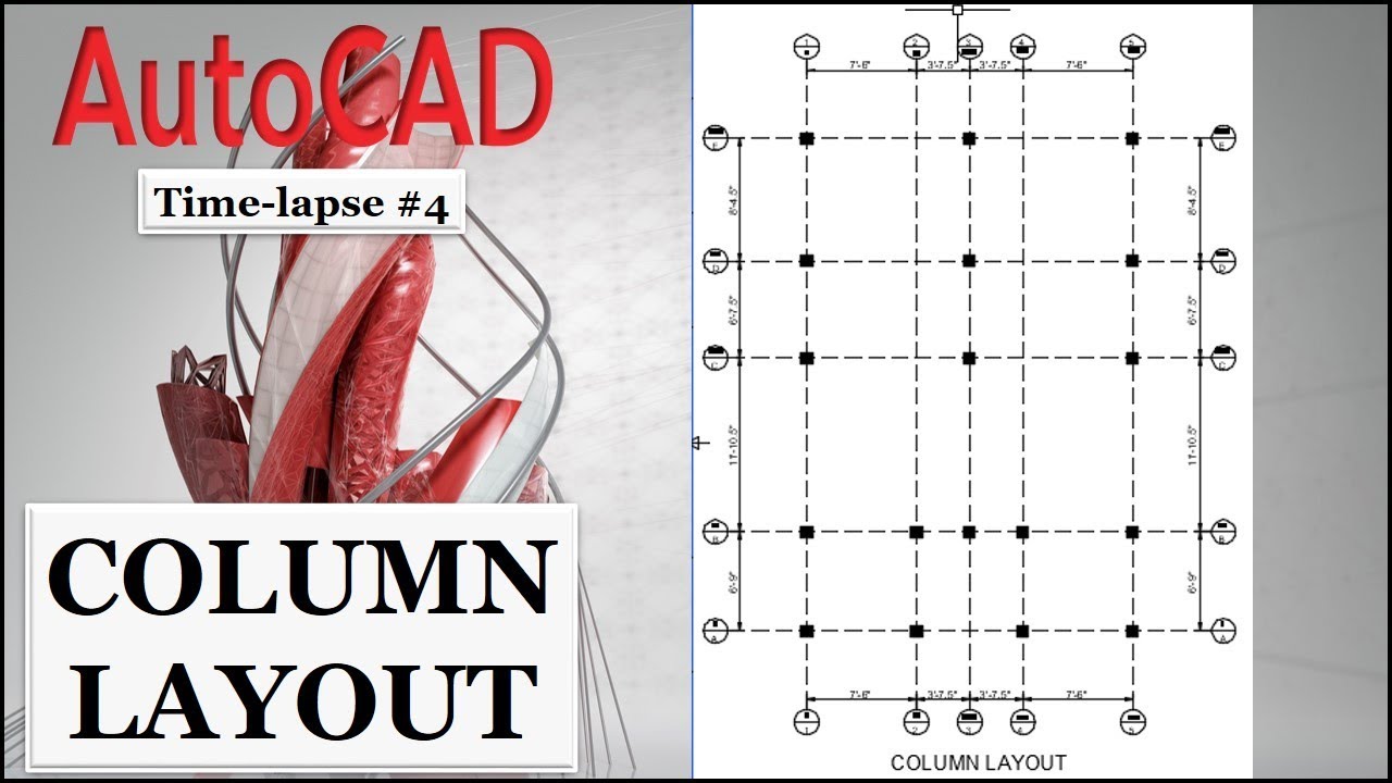 COLUMN LAYOUT DESIGN IN AUTOCAD TIMELAPSE YouTube column-layout-design-in-autocad-timelapse-youtube