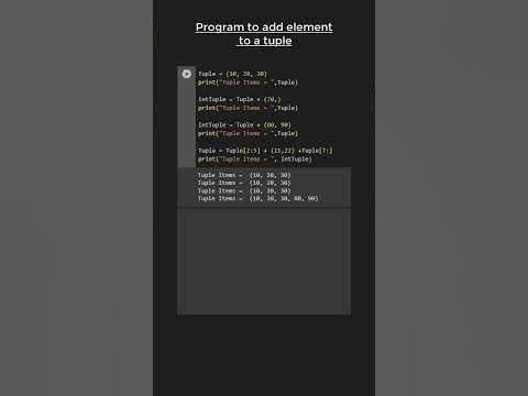 I didn't know there are this many ways to add elements in TUPLE 😲😱😱😎😎 - YouTube
