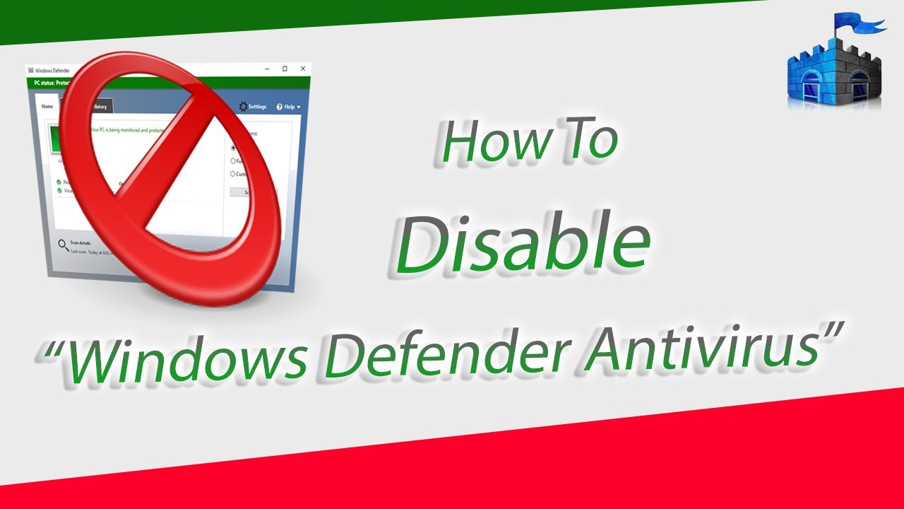 How to disable "Windows Defender Antivirus". - YouTube
