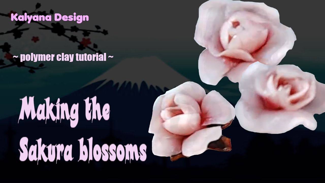 Sakura flowers - polymer clay tutorial - YouTube
