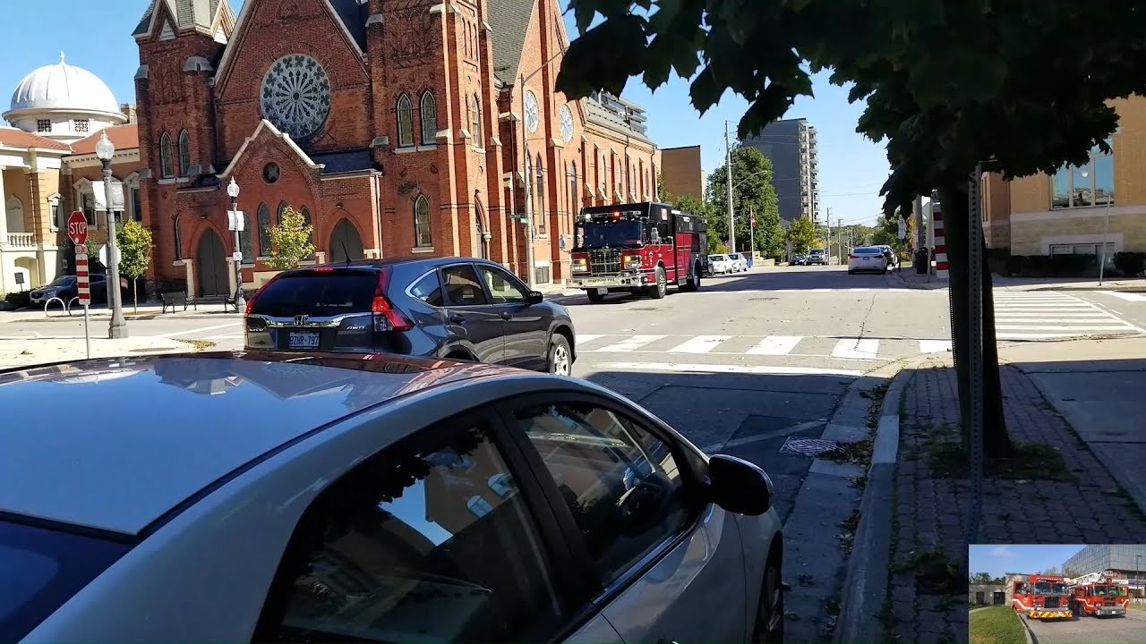 Brantford Fire Pumper Rescue 1 Responding - YouTube