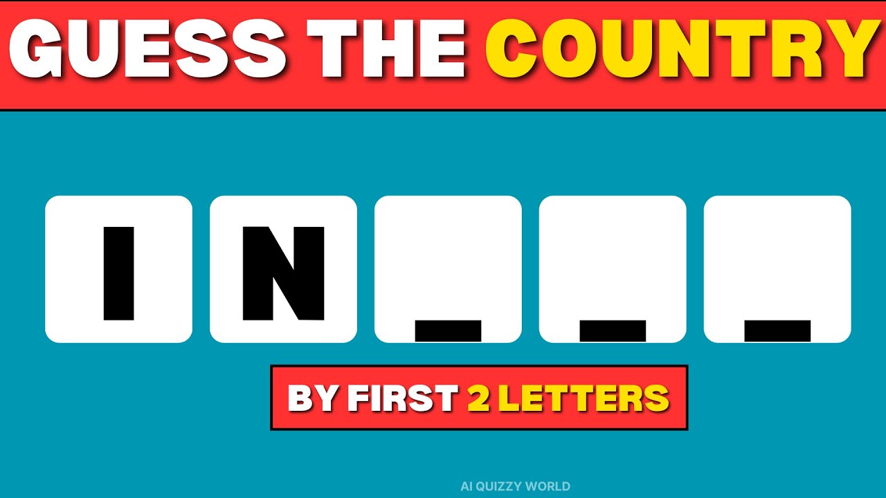 🌍 Can You Guess the Country from Just first 2 Letters? 🌎 - YouTube