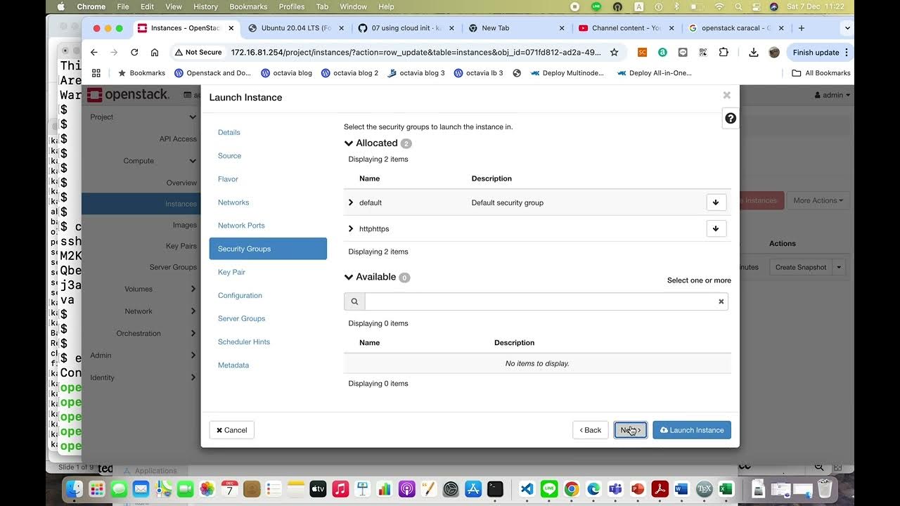 การใช้งาน OpenStack Caracal ทาง Web Interface PART3: การใช้ keypair ...
