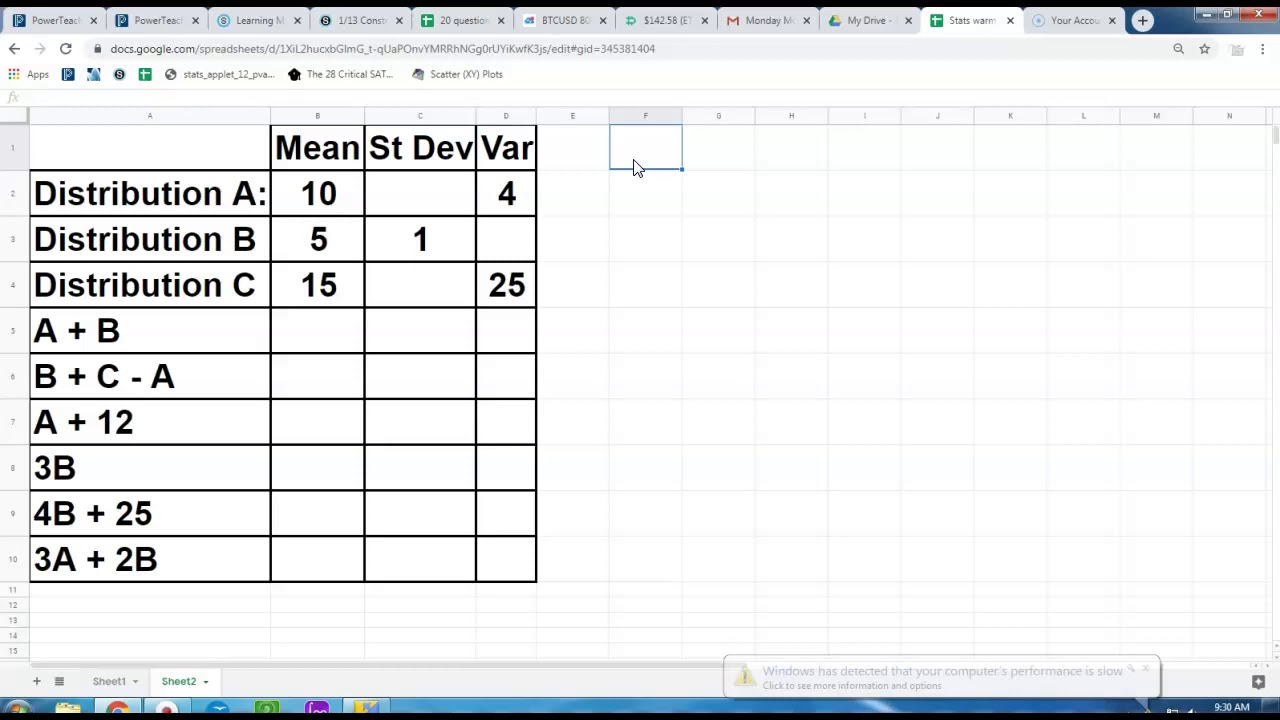 1.13 AP Stats Discrete probability tables - YouTube