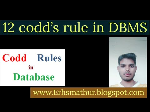 12 codd's rule in DBMS / 12 codd's rule in DBMS step by step in Hindi to English - YouTube