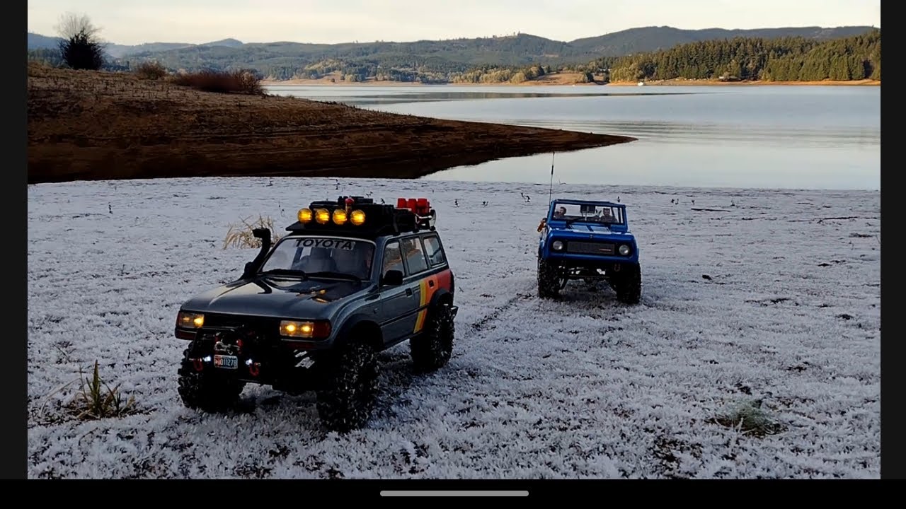 FMS FCX10 LC80 & THE REDCAT GEN 9 SCOUT 800A FROSTY LAKESIDE SCALE ...