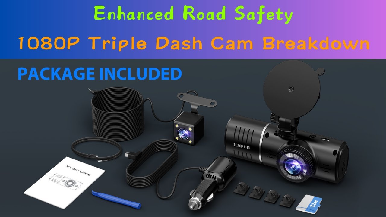 3 Channel Triple Dash Cam With 24Hr Parking Mode: Ultimate Road Safety ...