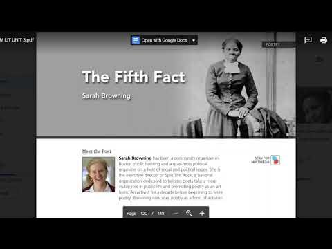 "The Fifth Fact" a poem by Sarah Browning - YouTube
