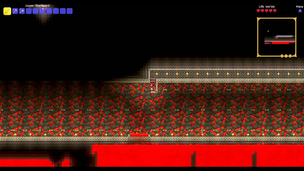 Terraria: WoF autofarm Pre-Hardmode (25 second kill) - YouTube