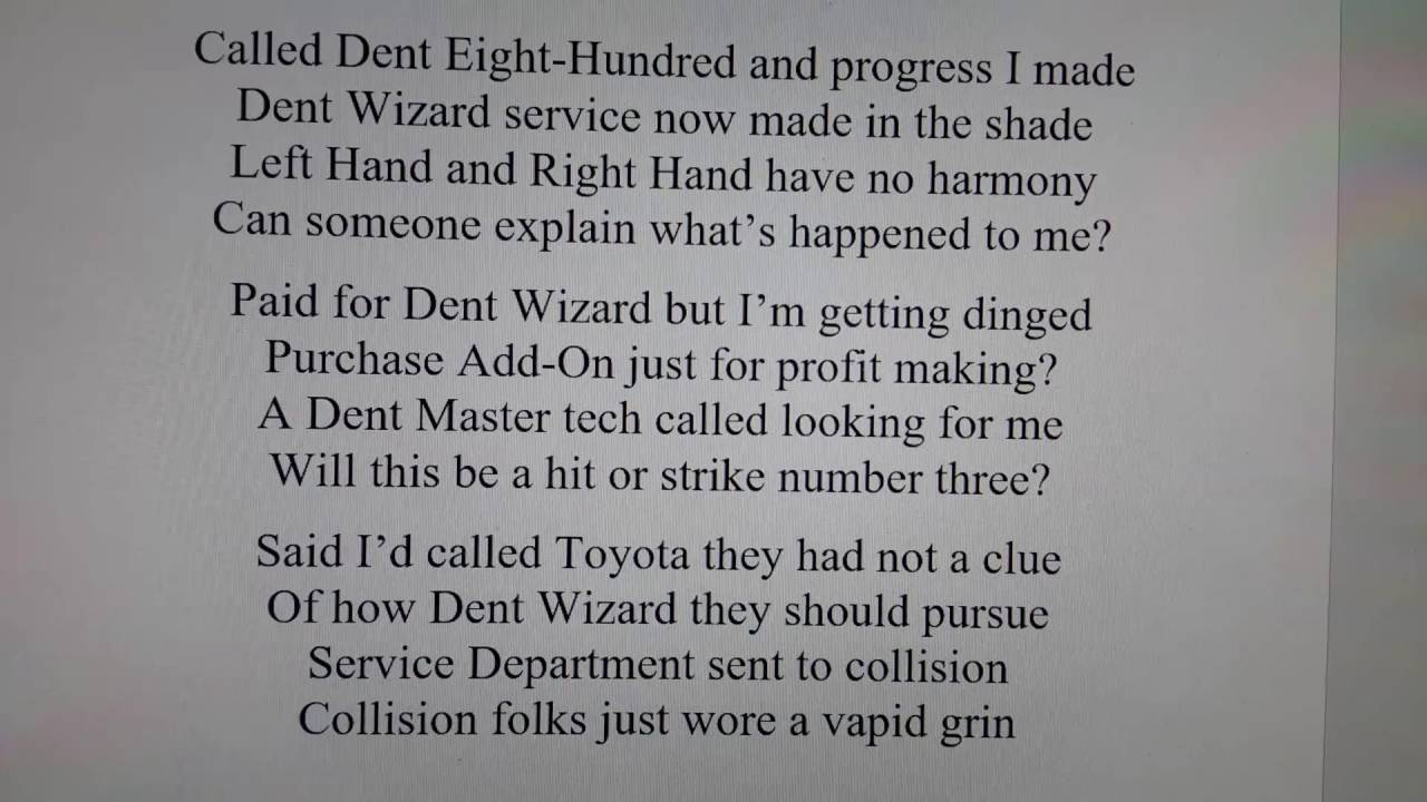 Dent Wizard, Dent Wizard - YouTube