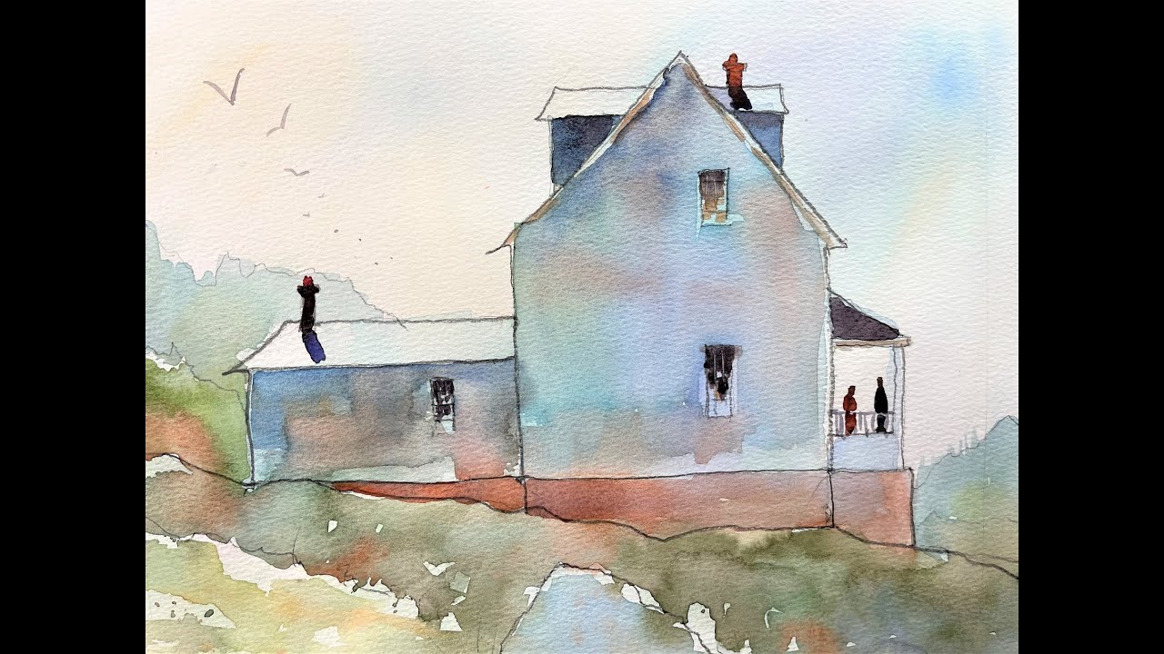 MOUNTAINSIDE HOME in Watercolor - with Professional Artist Chris Petri ...