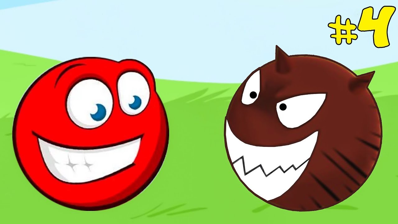 Несносный КРАСНЫЙ ШАРИК спасает любимую 4 Мультик ИГРА Red Ball 3 на