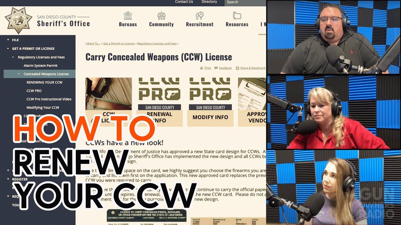 How to Renew Your CCW in San Diego County: What You Need to Know - YouTube
