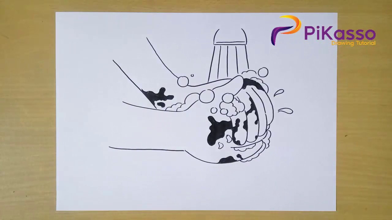 How to Draw Washing Hand - YouTube