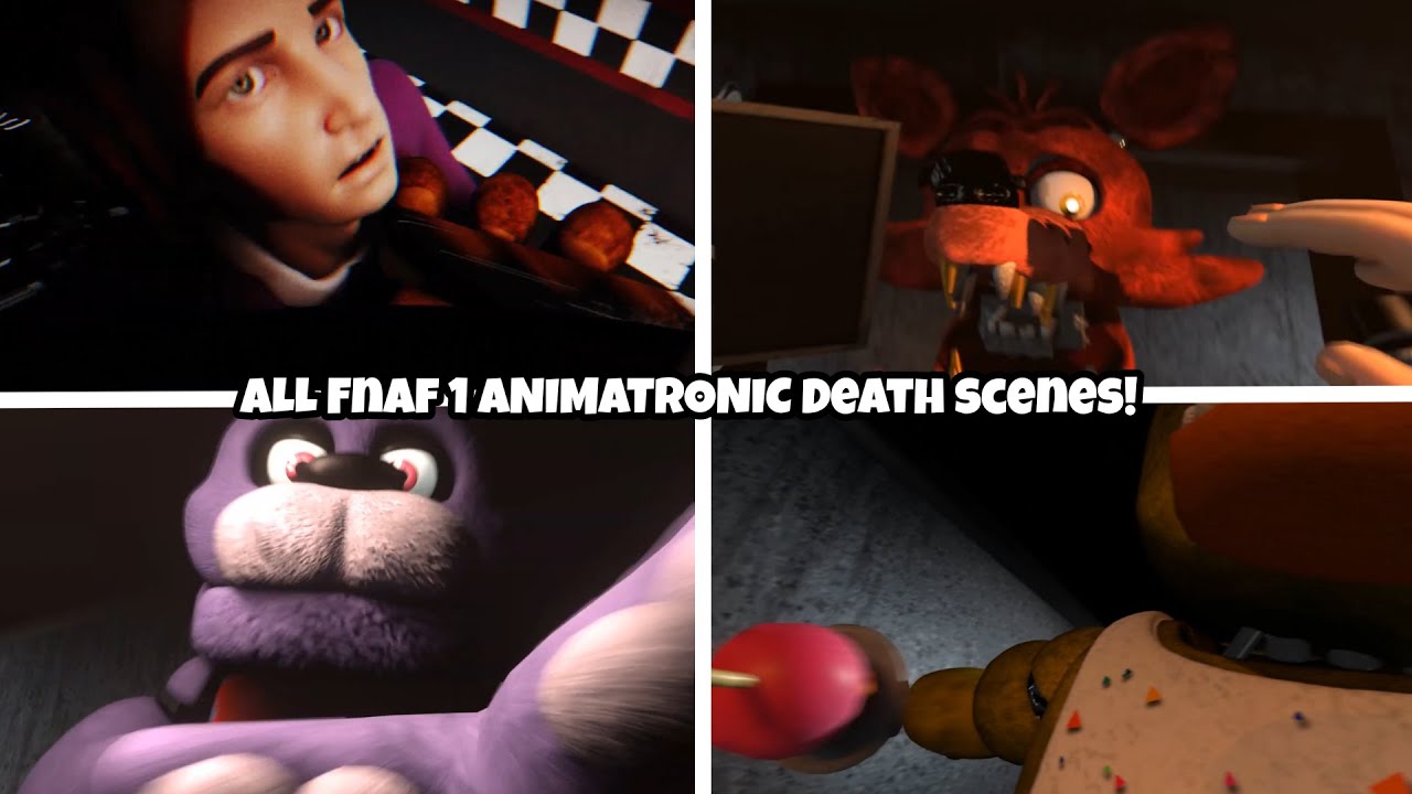 (Compilation) All FNaF 1 animatronic death scenes! - YouTube