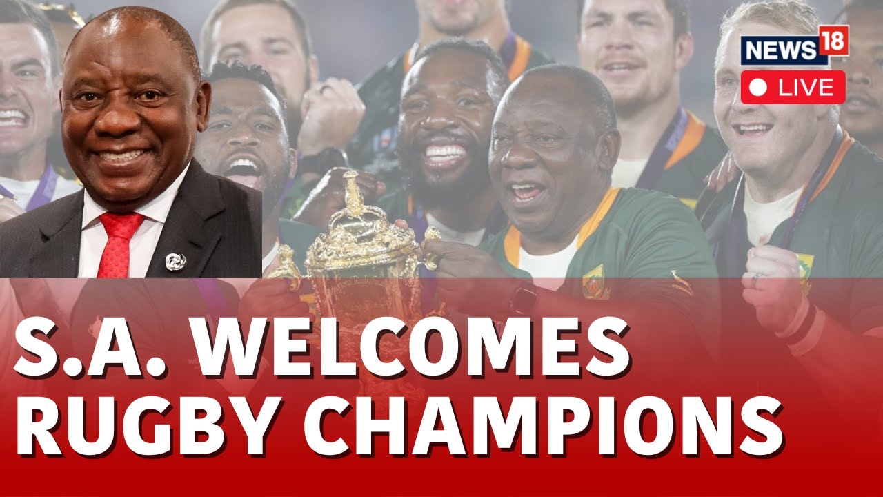 Cyril Ramaphosa LIVE | South Africa Rugby Champions Get Warm Welcome ...