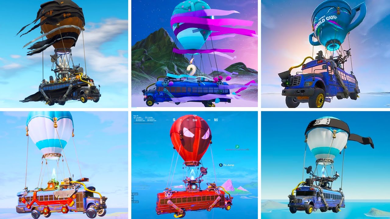 Evolution of All Fortnite Battle Buses (Chapter 1 - Chapter 3) - YouTube