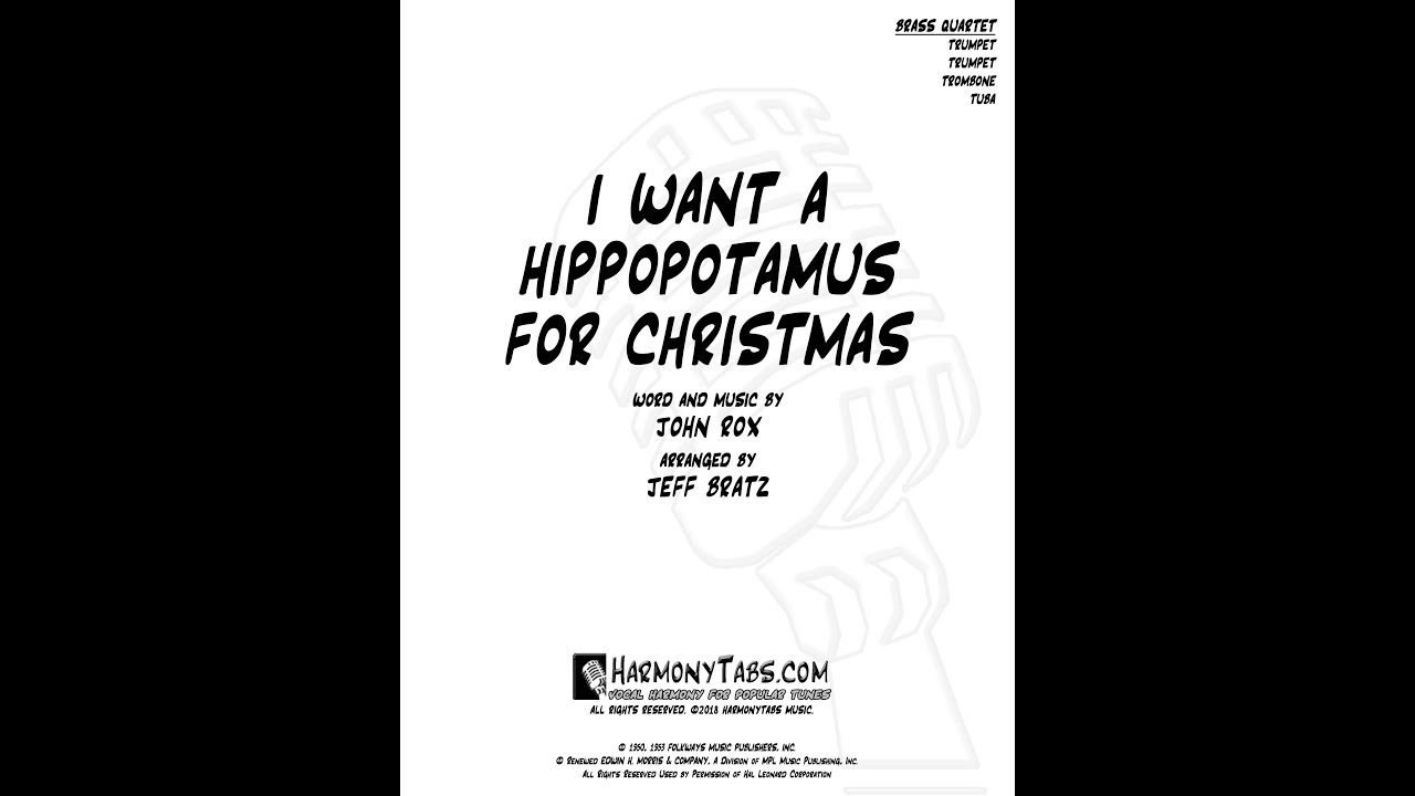 I Want A Hippopotamus For Christmas (Brass Quartet) - YouTube