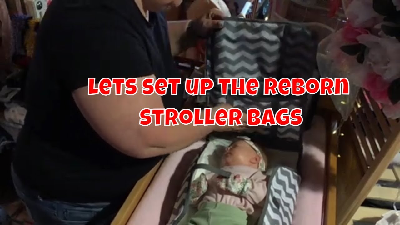 lets set up the reborn stroller bags - YouTube
