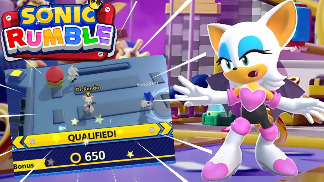 Sonic Rumble Beta ROUGE Gameplay With Some Clutch Moments!!! - YouTube
